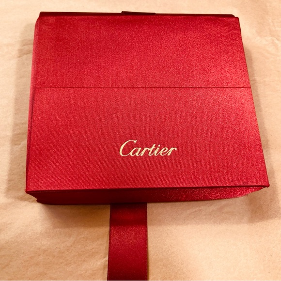 Cartier | Art | Cartier Scarlet Red Gold Satin Envelope Gift Box With ...